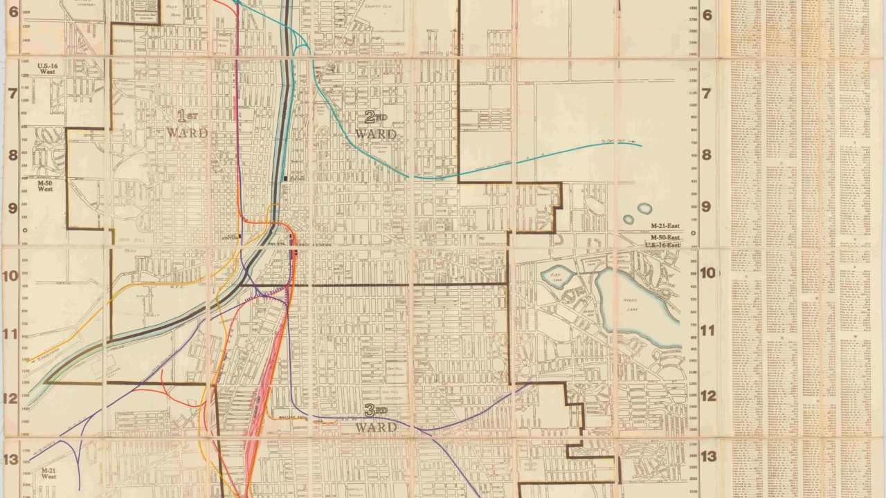 City map of Grand Rapids, Michigan | Curtis Wright Maps