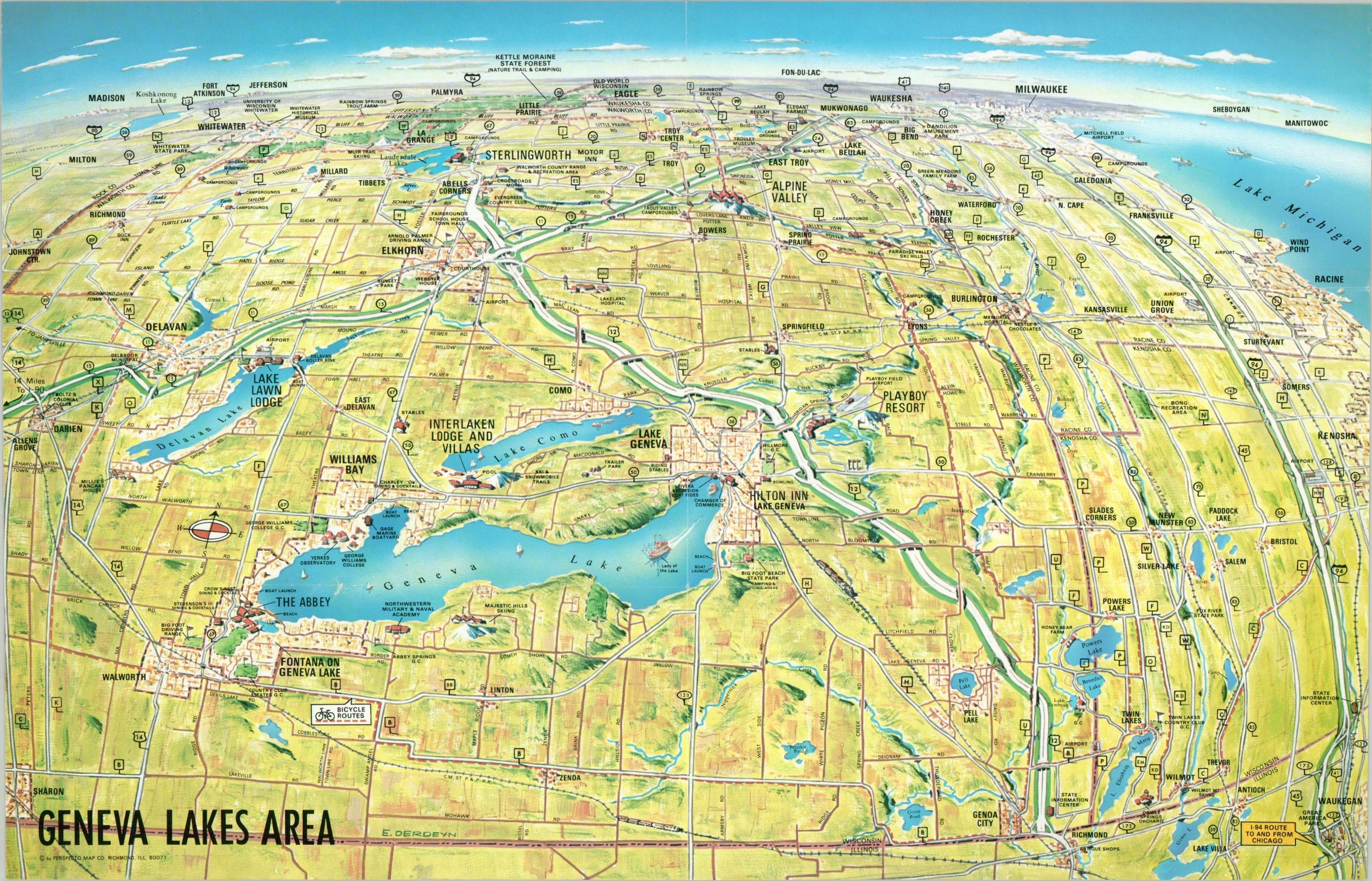 Geneva Lakes Area - Curtis Wright Maps