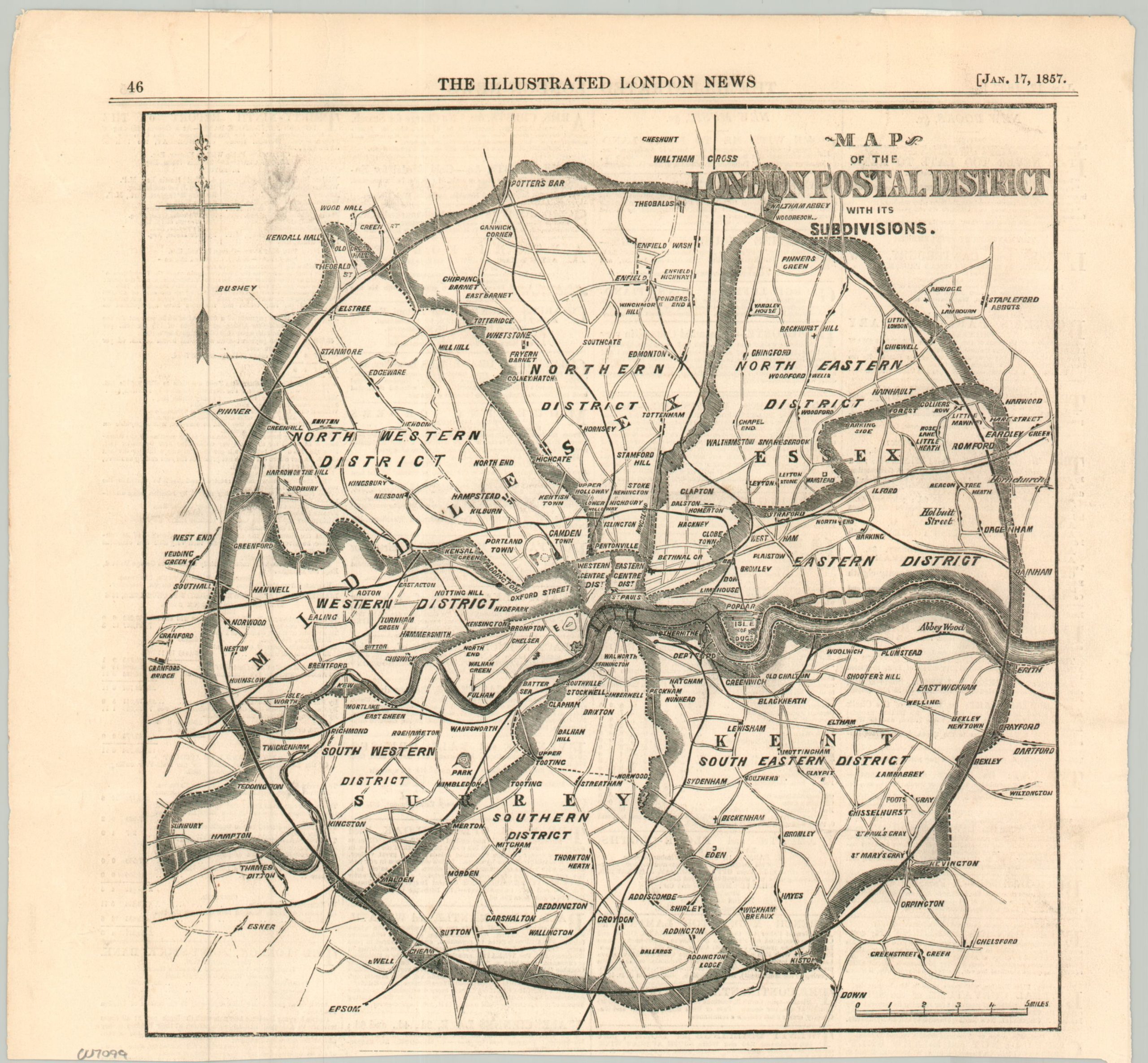 Map of the London Postal District with its Subdivisions - Curtis Wright ...