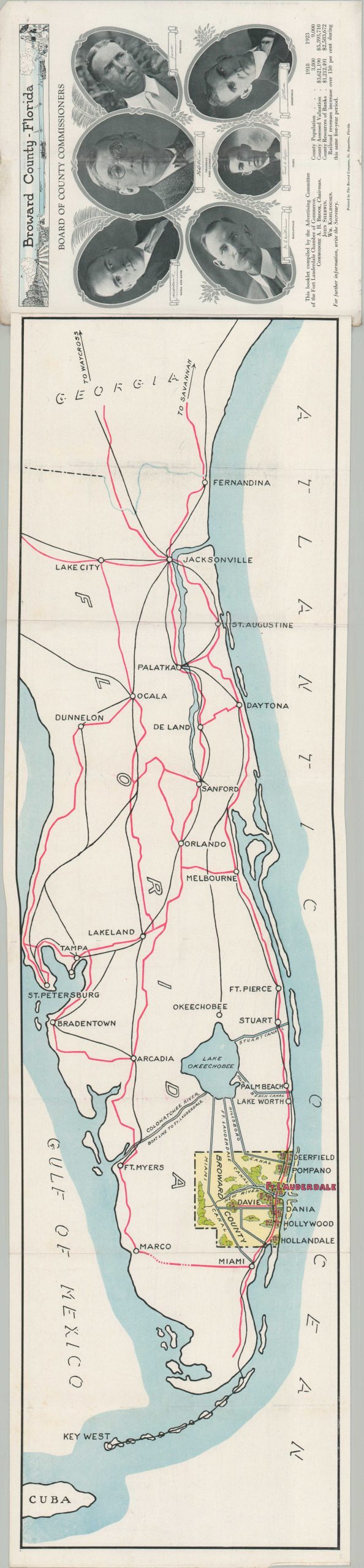 Coast Line of Broward County Florida and 26 Miles of the Dixie Highway ...