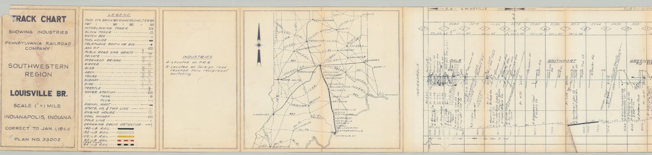 Track Chart Showing Industries Pennsylvania Railroad Company ...