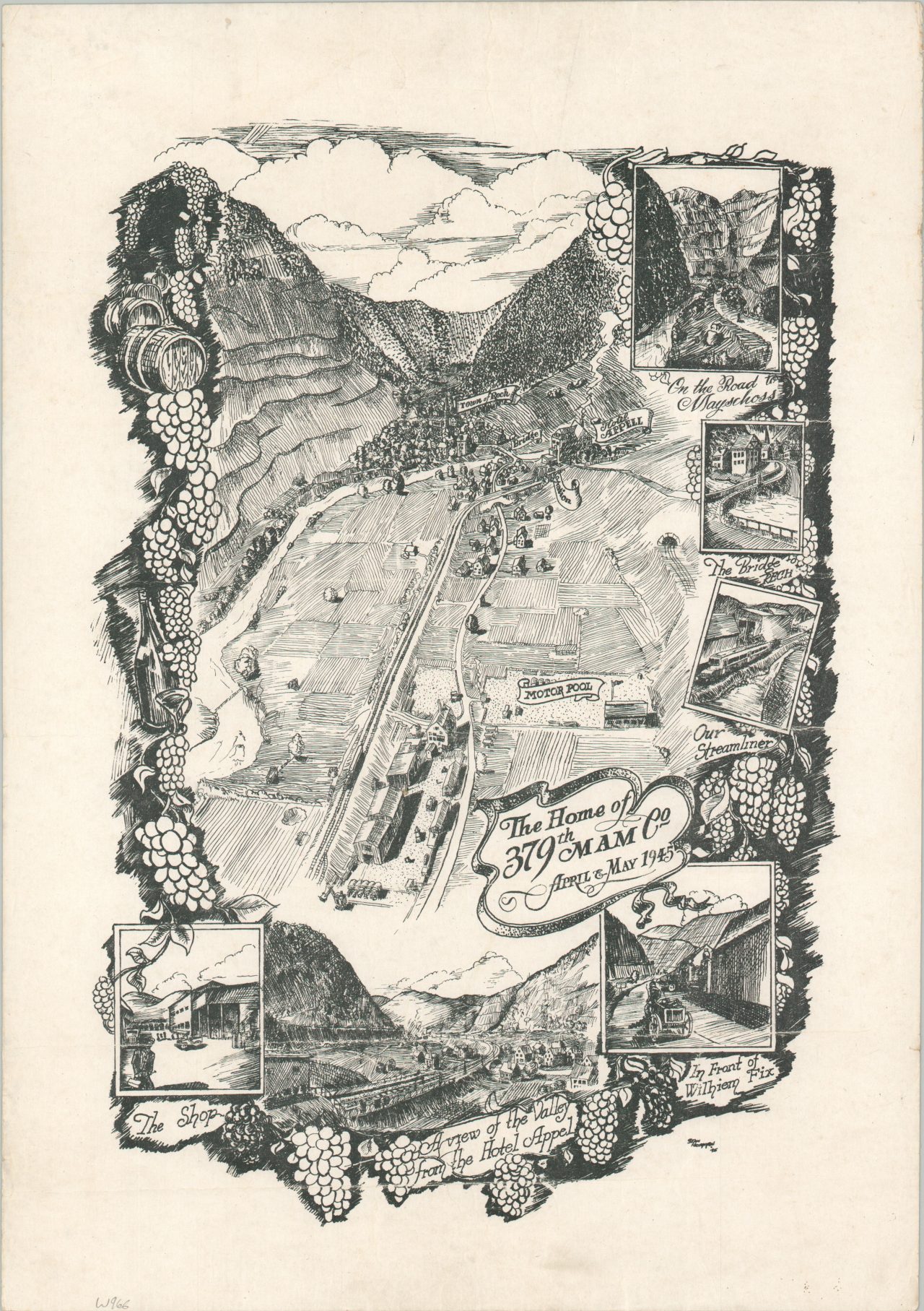 The Home of 379th MAM Co. April & May 1945 - Curtis Wright Maps