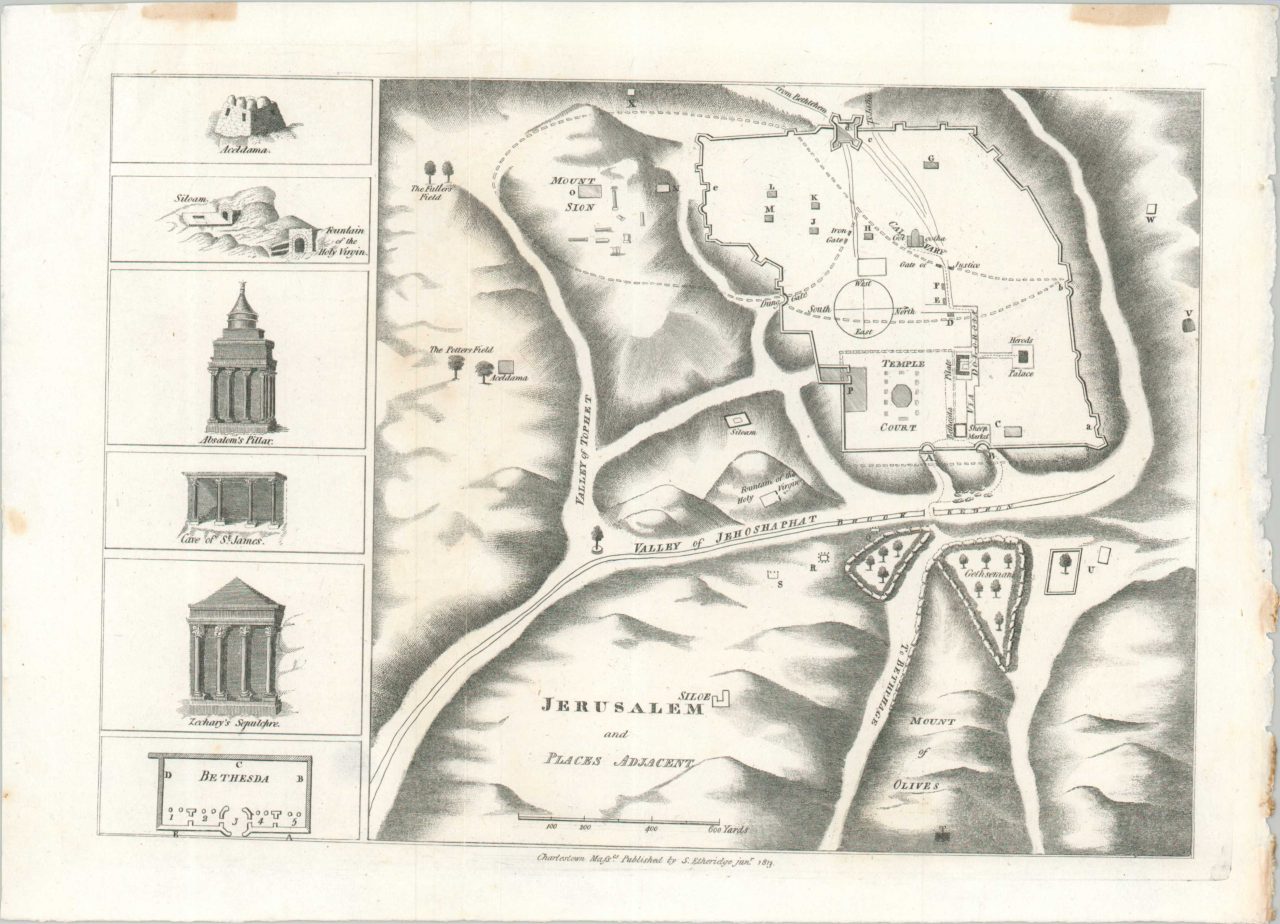 Jerusalem and Places Adjacent - Curtis Wright Maps