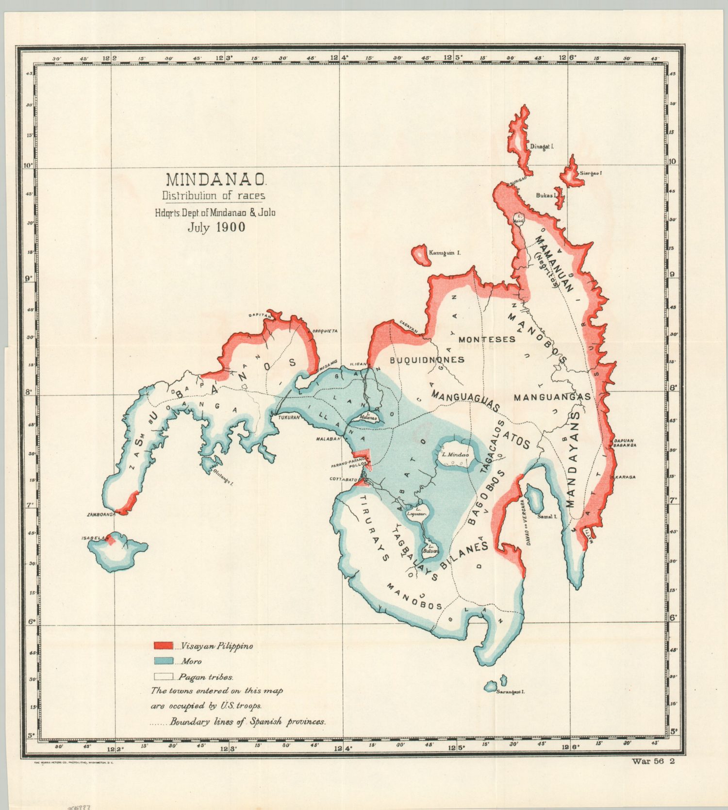 Mapa Etnográfico del Archipielago Filipino [and] Mindanao Distribution ...