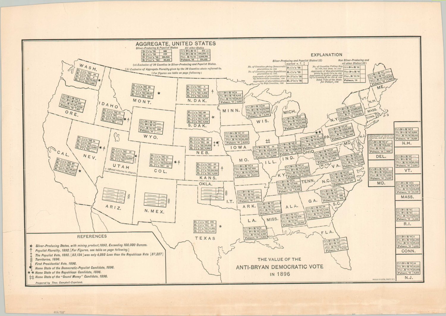 The Value of the Anti-Bryan Democratic Vote in 1896 - Curtis Wright Maps
