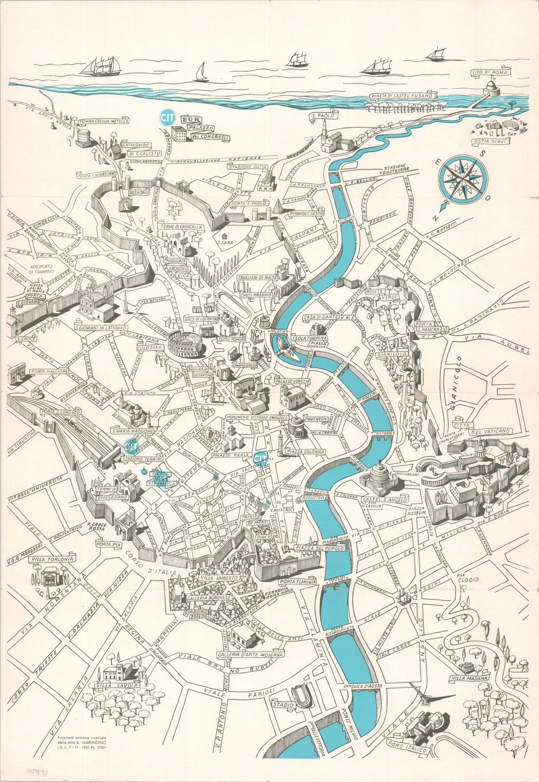 How to Visit Rome and its Environs - Curtis Wright Maps
