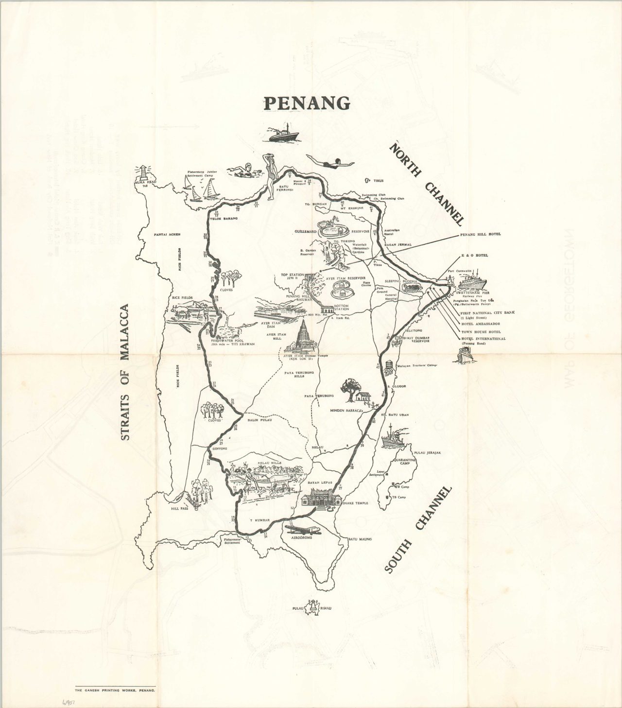 Map of Georgetown [and] Penang [Malaysia] - Curtis Wright Maps