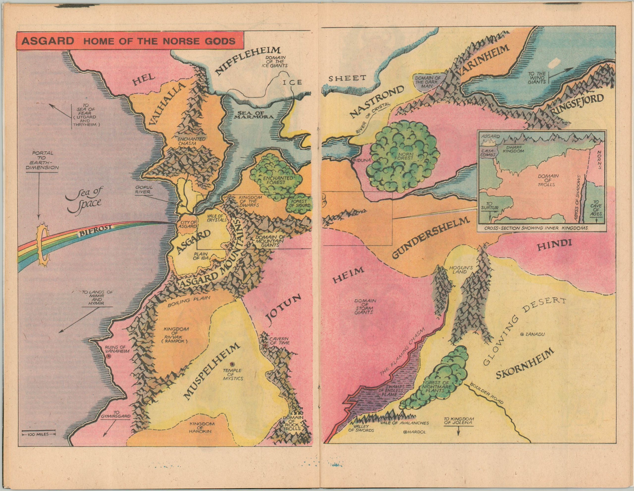 Asgard Home of the Norse Gods - Curtis Wright Maps