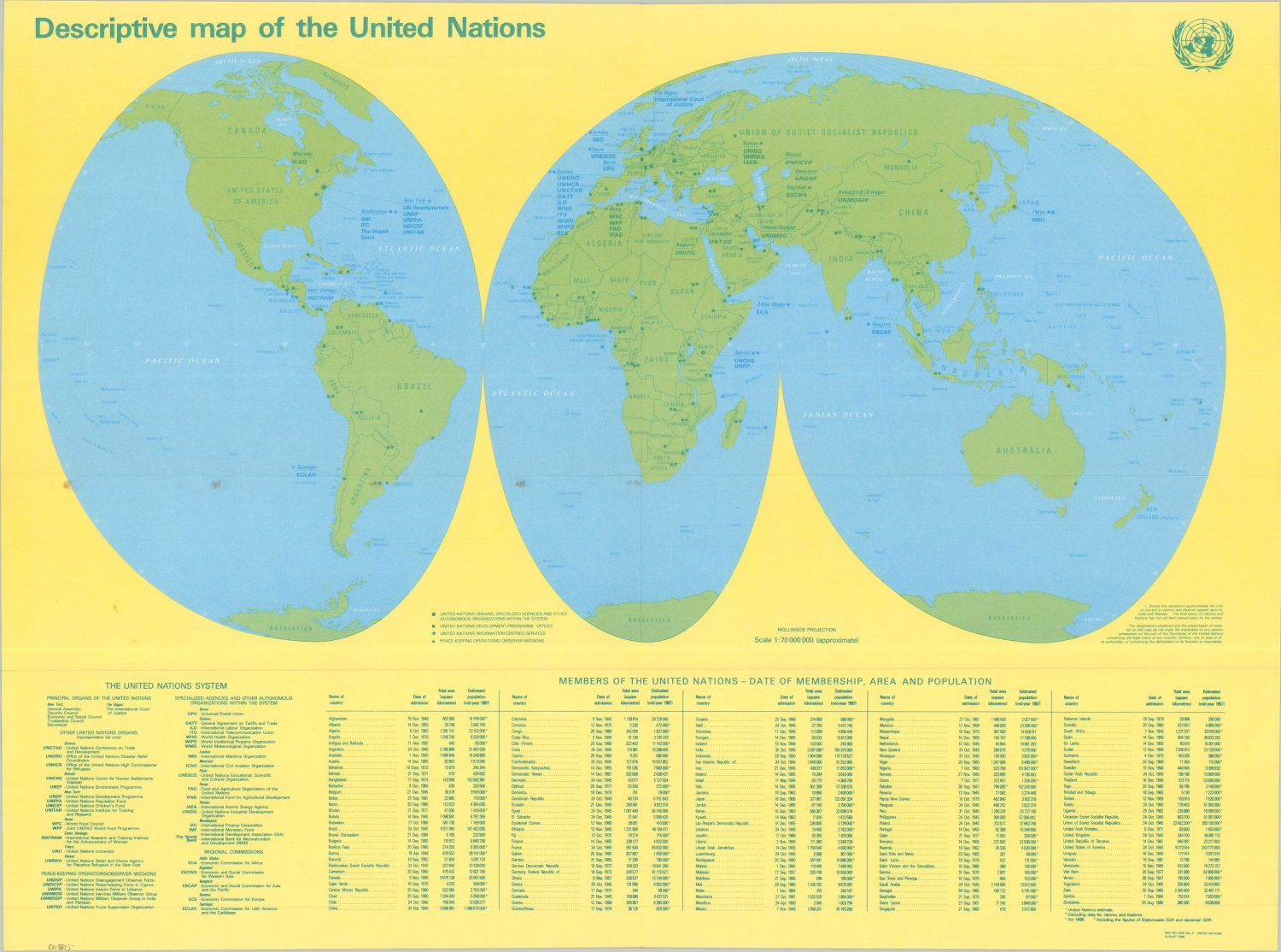 Descriptive Map of the United Nations - Curtis Wright Maps