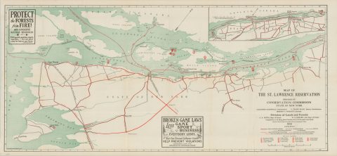 Map of the St. Lawrence Reservation - Curtis Wright Maps
