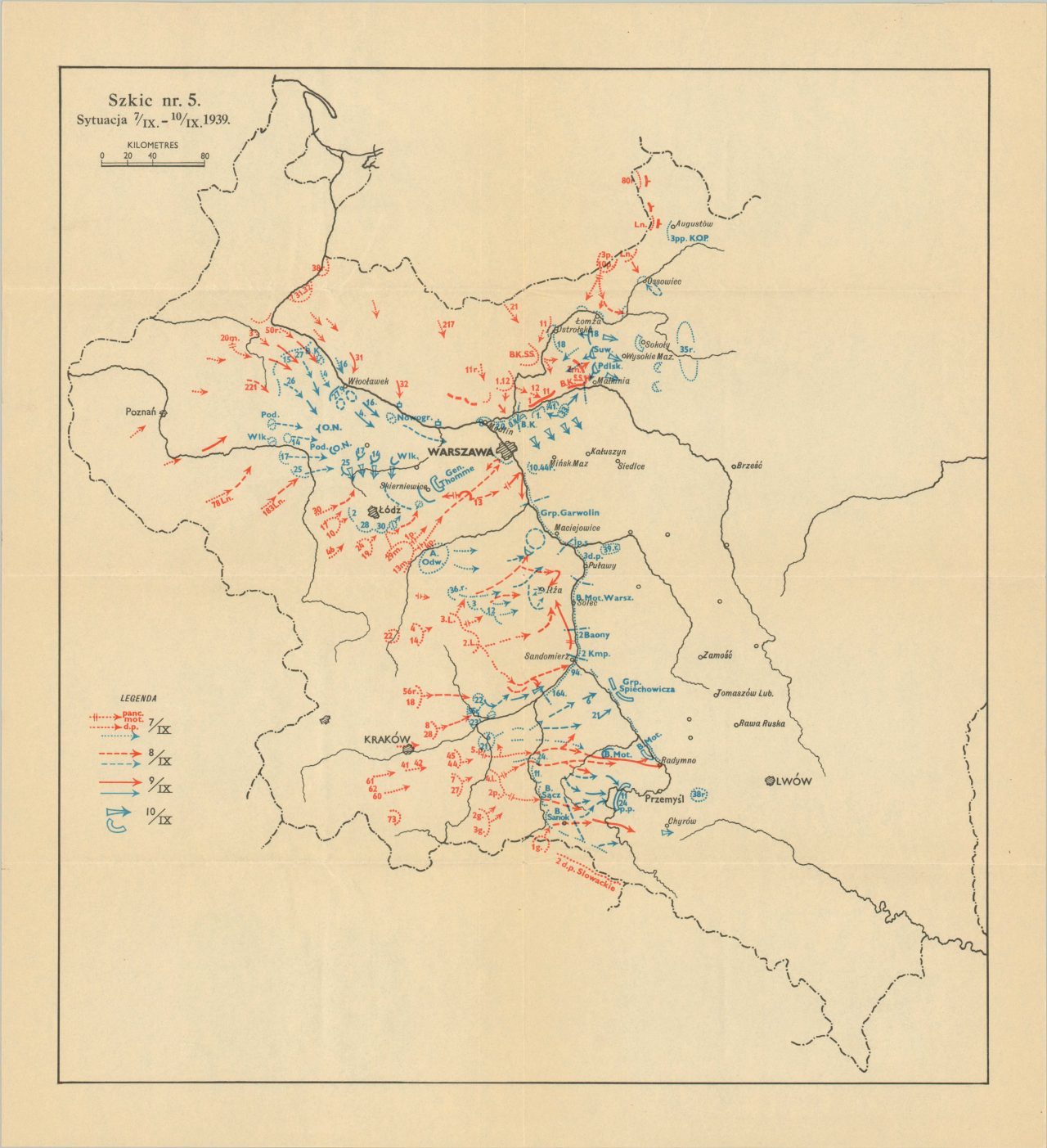 [Map Series of Polish Defensive Operations during World War II ...