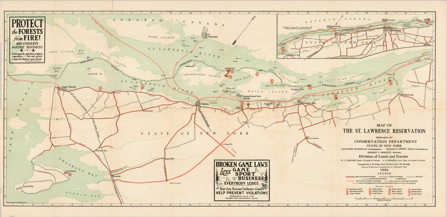 Map of the St. Lawrence Reservation - Curtis Wright Maps