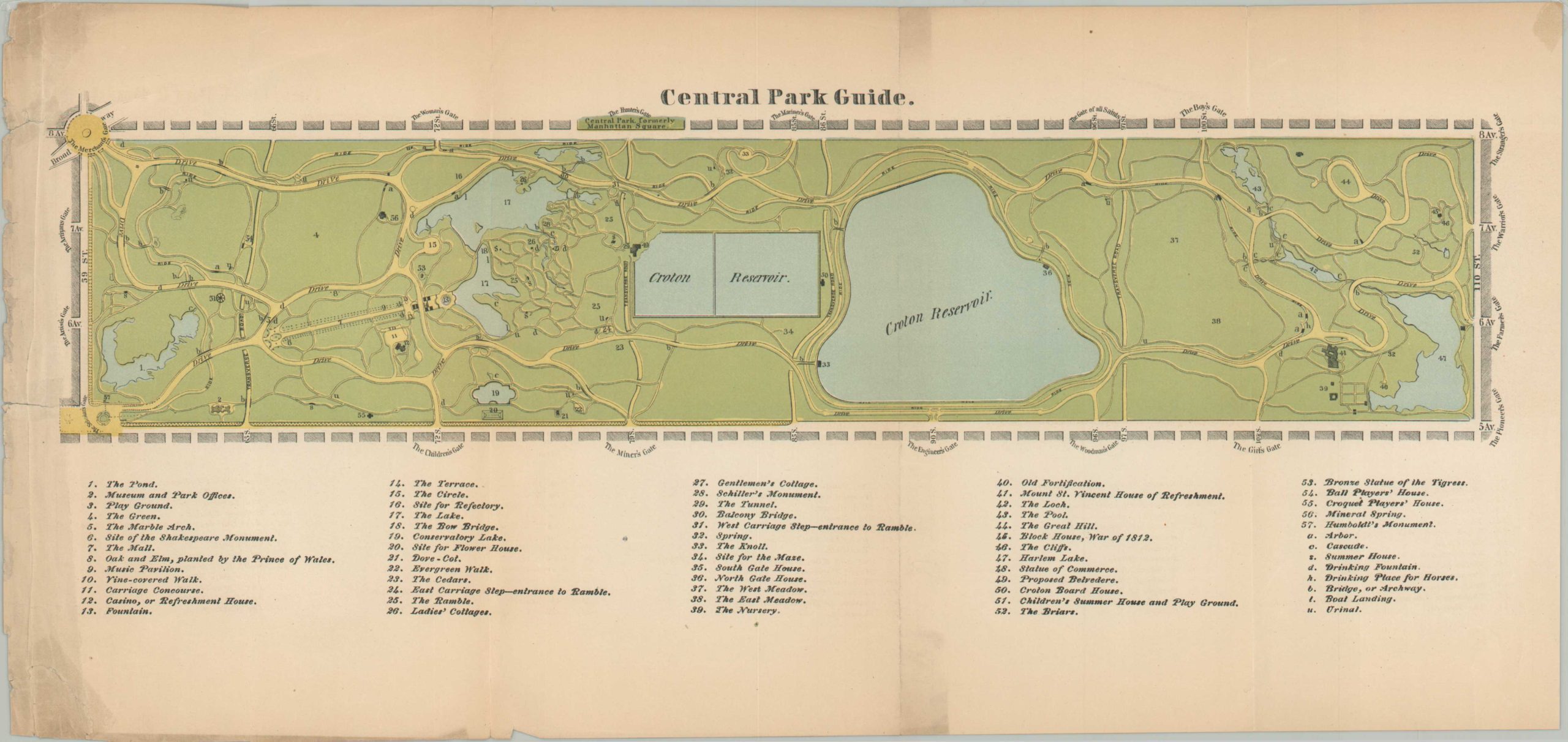 Central Park Guide. - Curtis Wright Maps
