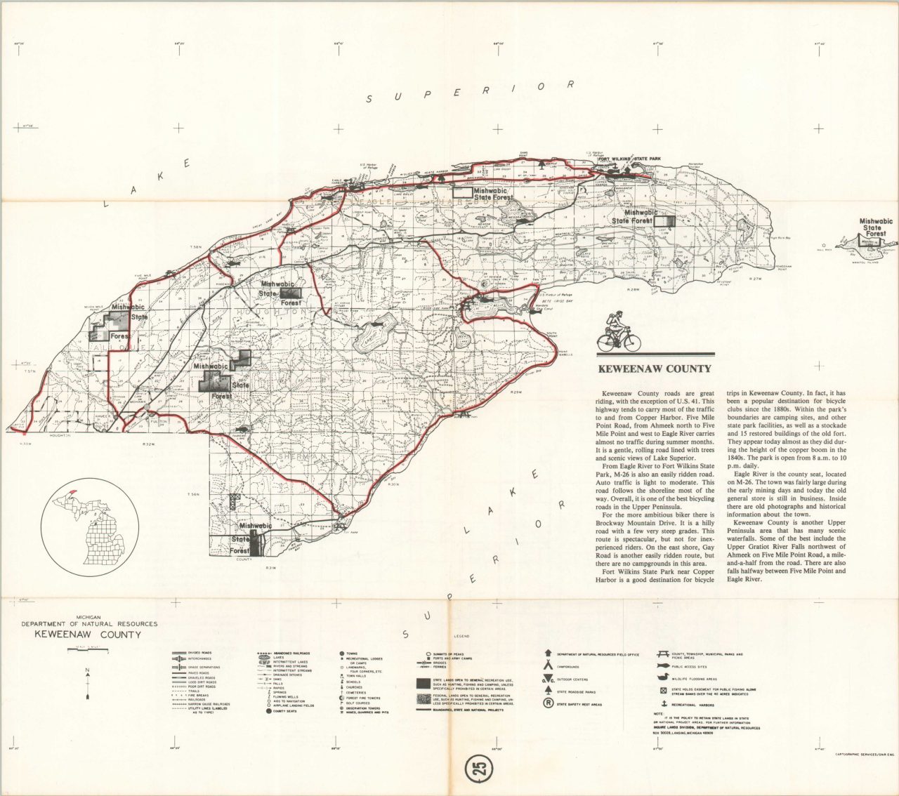 Cycling Maps of Michigan - Curtis Wright Maps