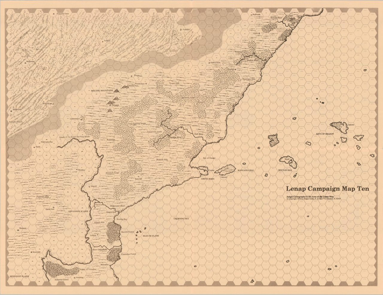[Set of Judges Guild Campaign Maps] - Curtis Wright Maps