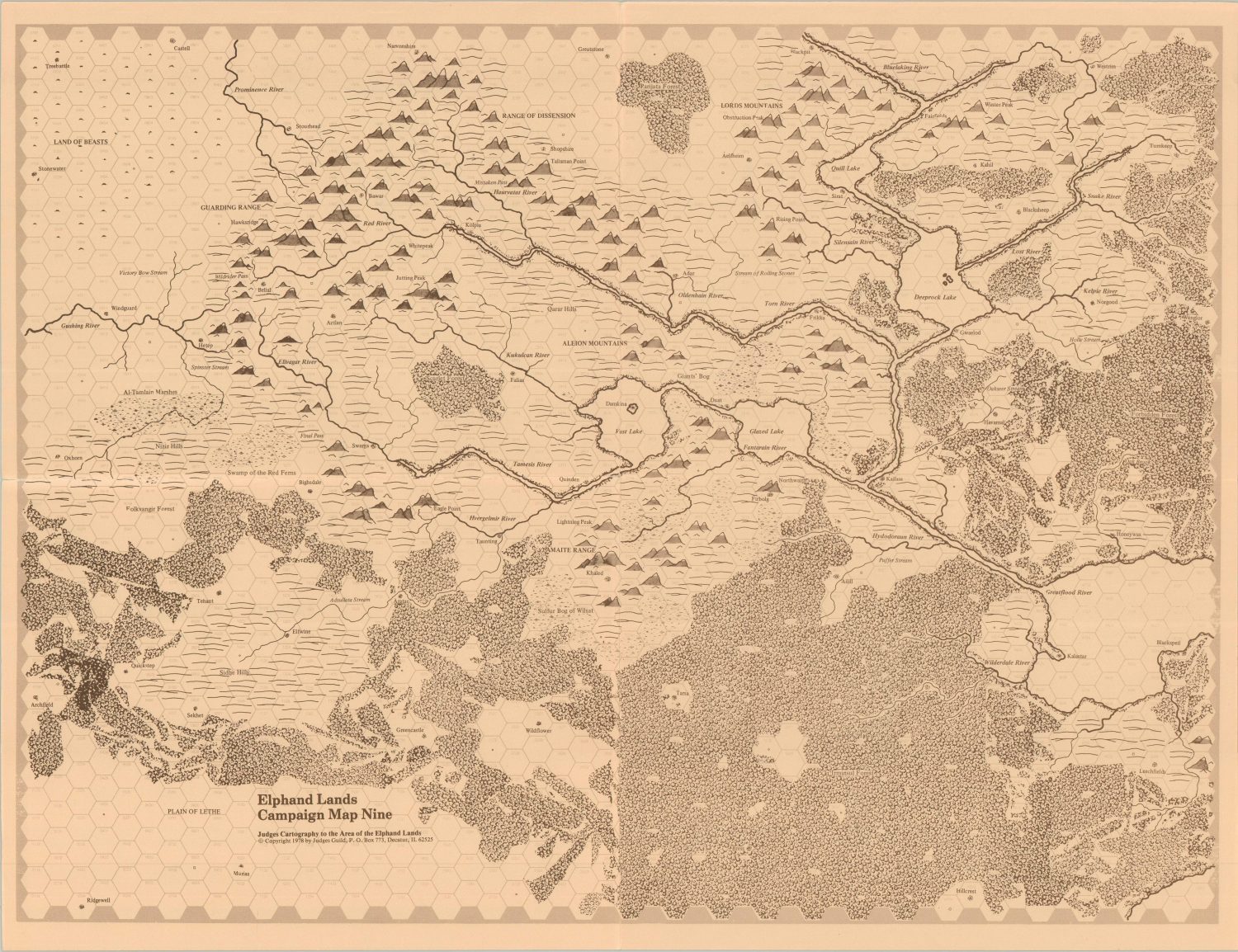 [Set of Judges Guild Campaign Maps] - Curtis Wright Maps