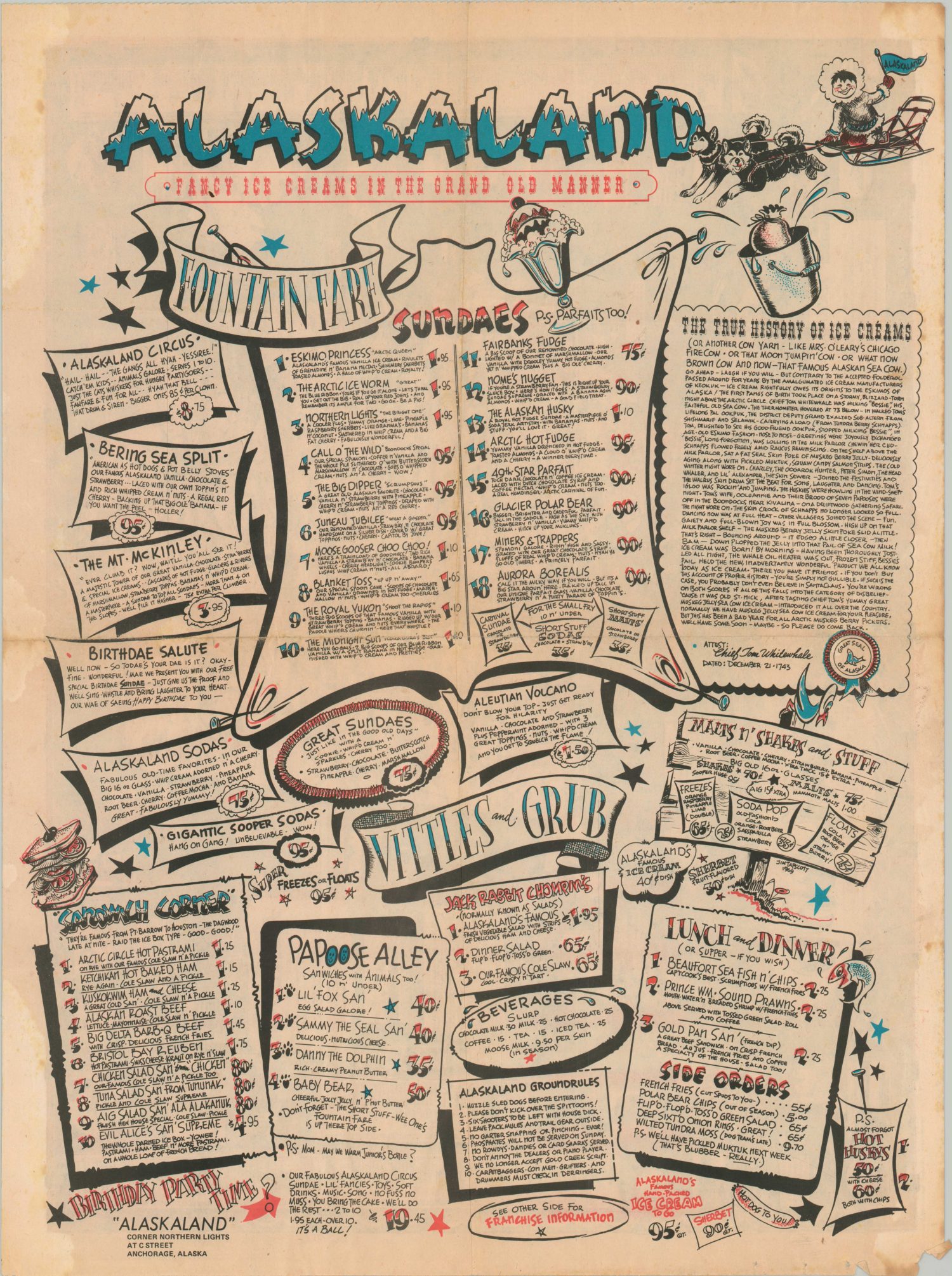 A Pictorial Map of Alaska the 49th State [Alaskaland] - Curtis Wright Maps