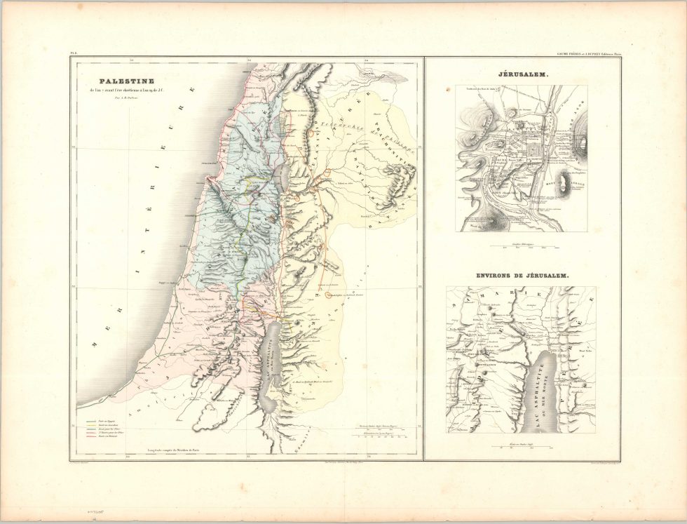 Palestine [and] Jerusalem [and] Environs of Jerusalem - Curtis Wright Maps