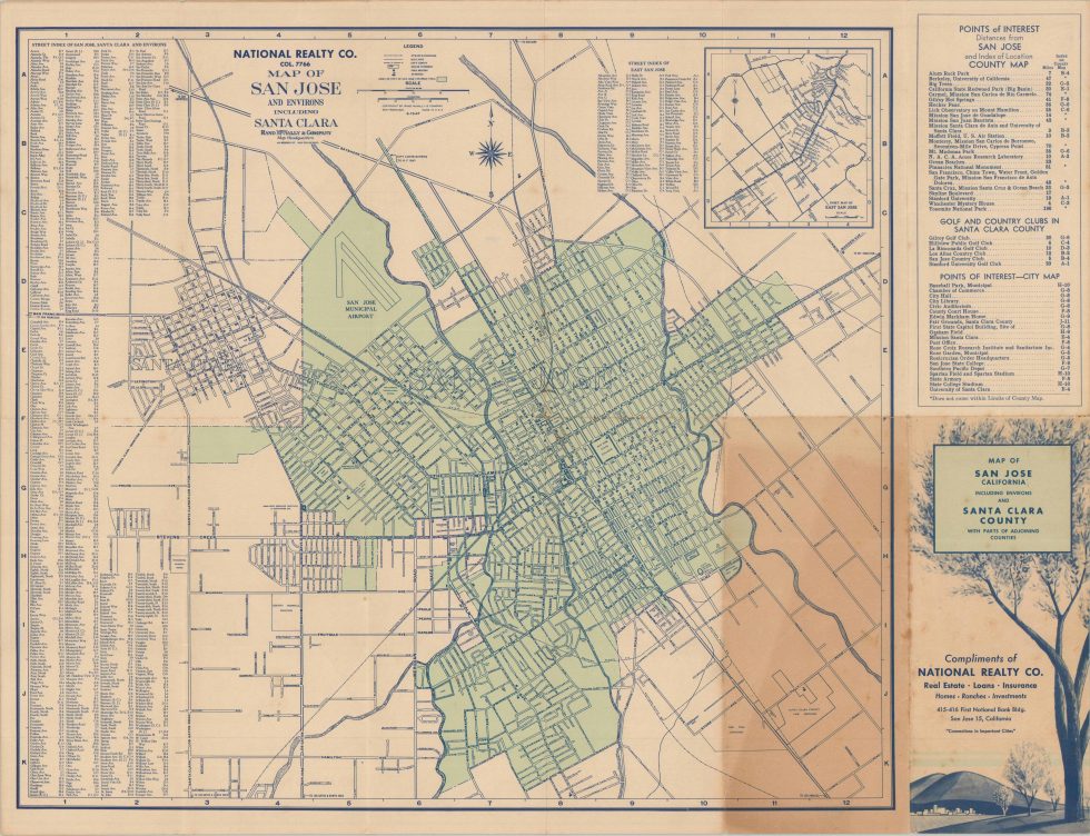 Map of Santa Clara County and Parts of Adjoining Counties - Curtis ...