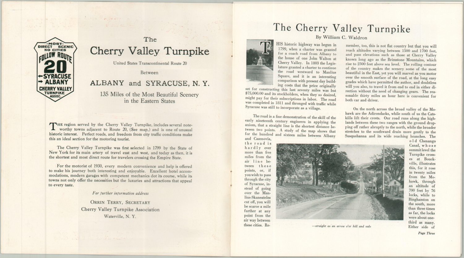The Cherry Valley Turnpike U.S. Route 20 - Curtis Wright Maps