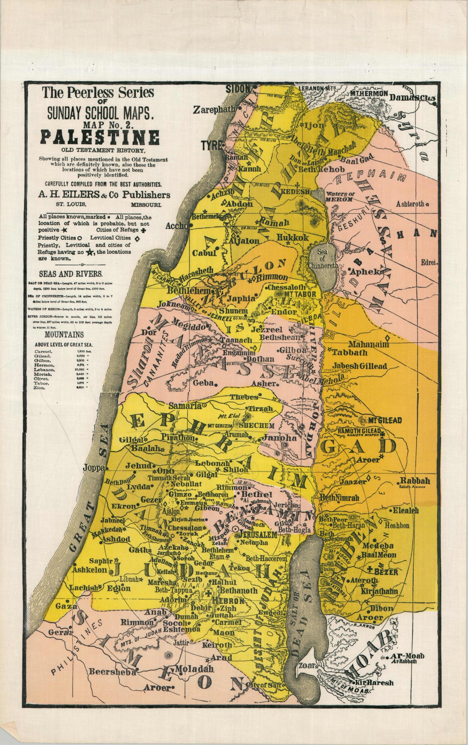 Palestine Old Testament History - Curtis Wright Maps