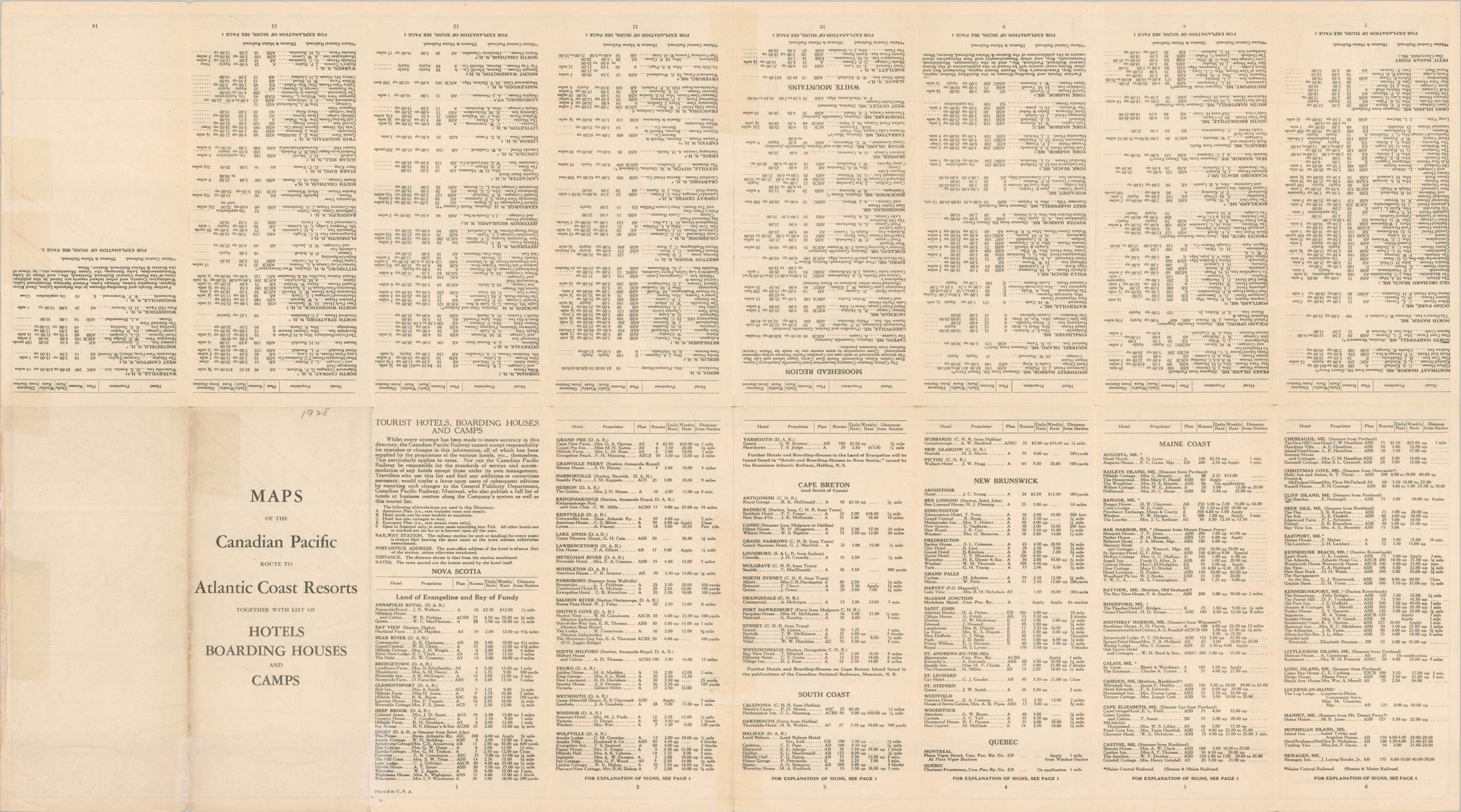Maps of the Canadian Pacific Route to Atlantic Coast Resorts Together ...