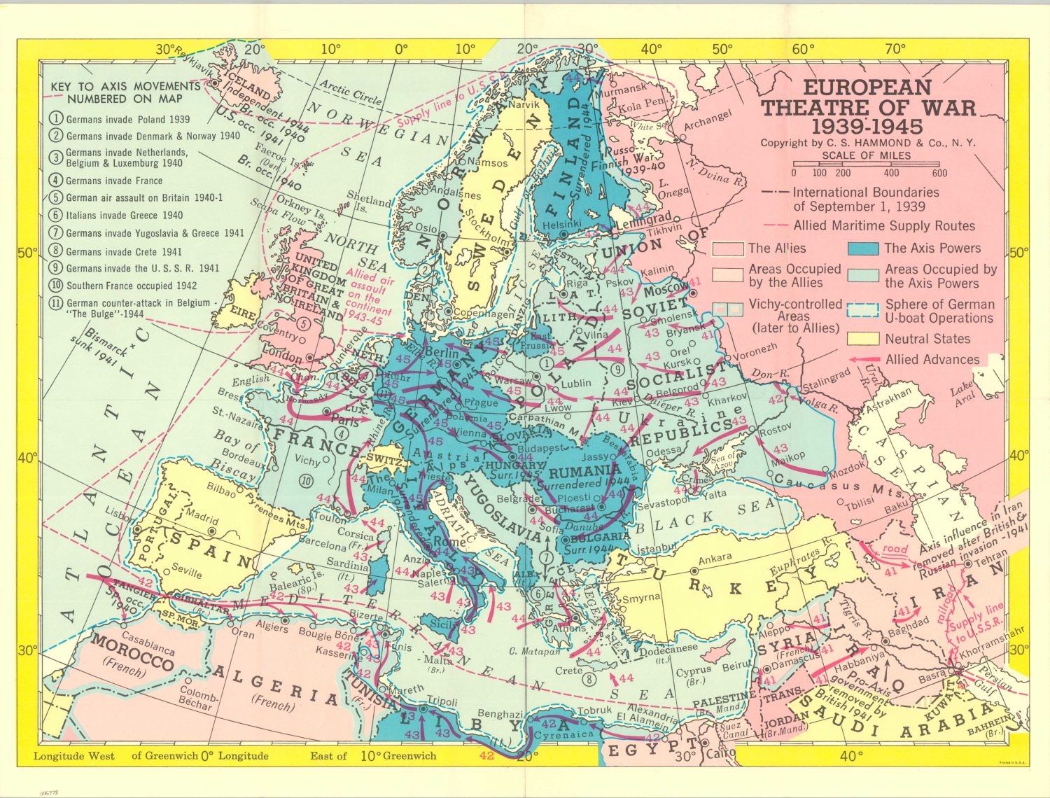 European Theater of War 1939 - 1945 [and] Far Eastern Theater of War ...