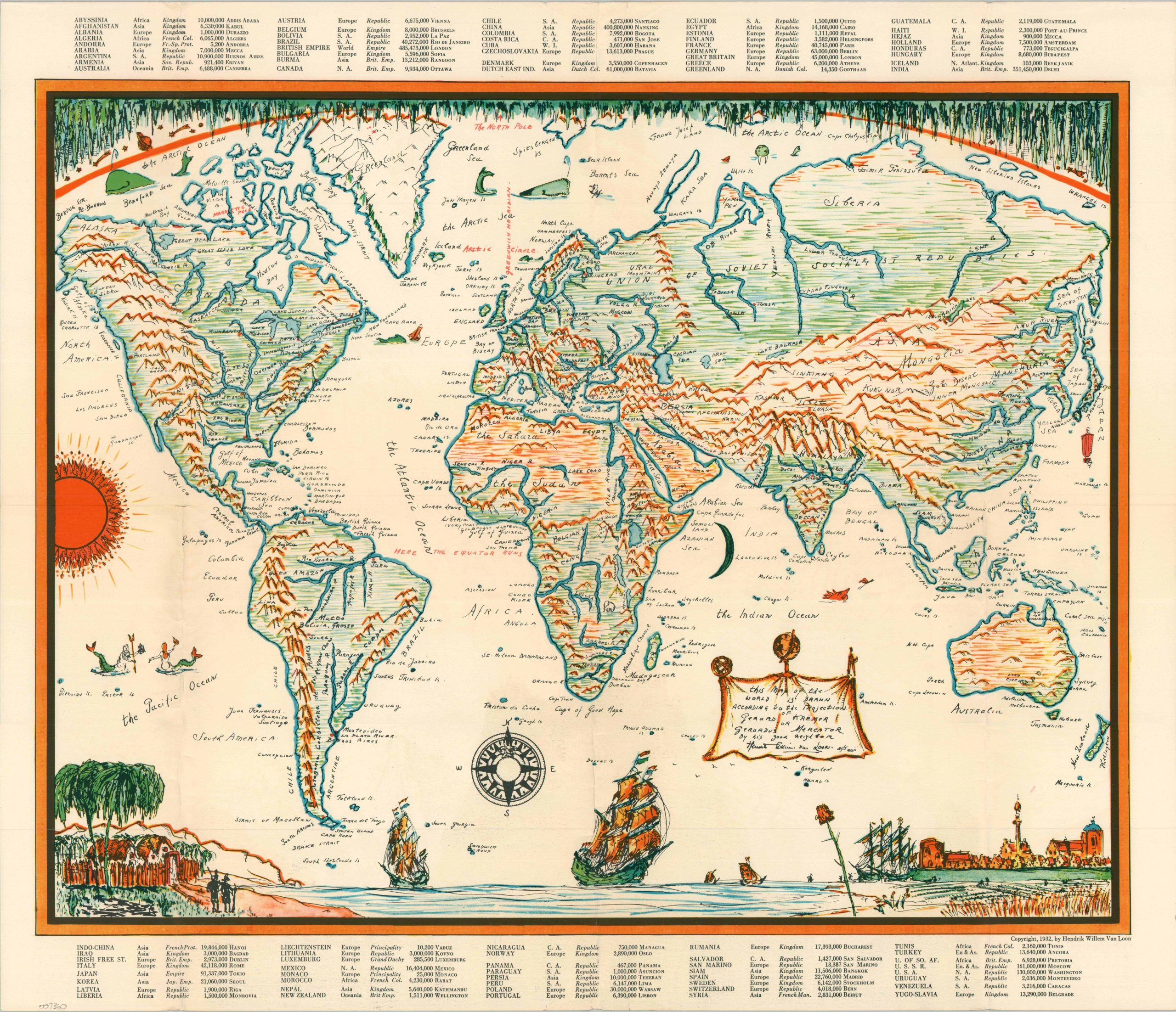 [Van Loon's Map of the World] - Curtis Wright Maps