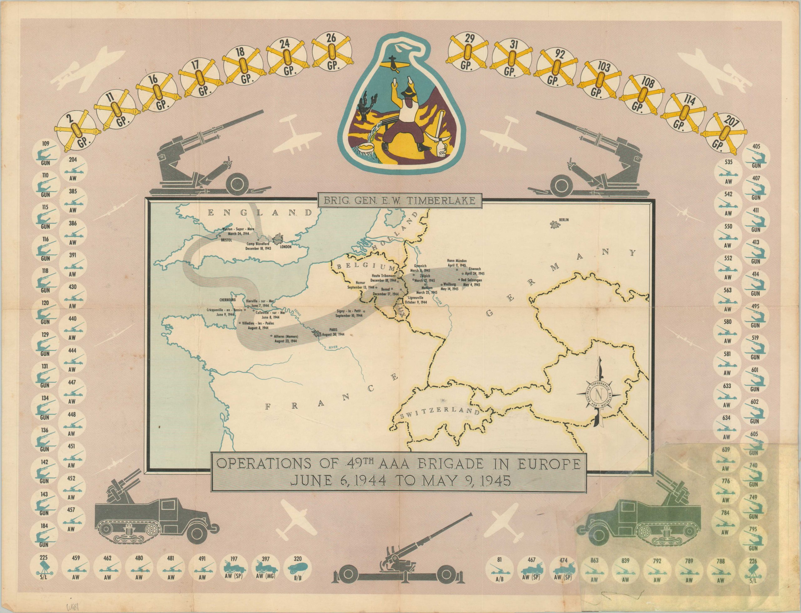 Operations of the 49th AAA Brigade in Europe June 6, 1944 to May 9 ...