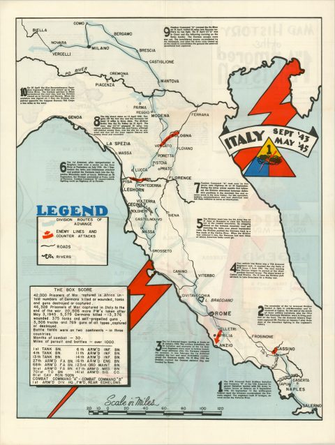 Map History of the 1st Armored Division | Curtis Wright Maps
