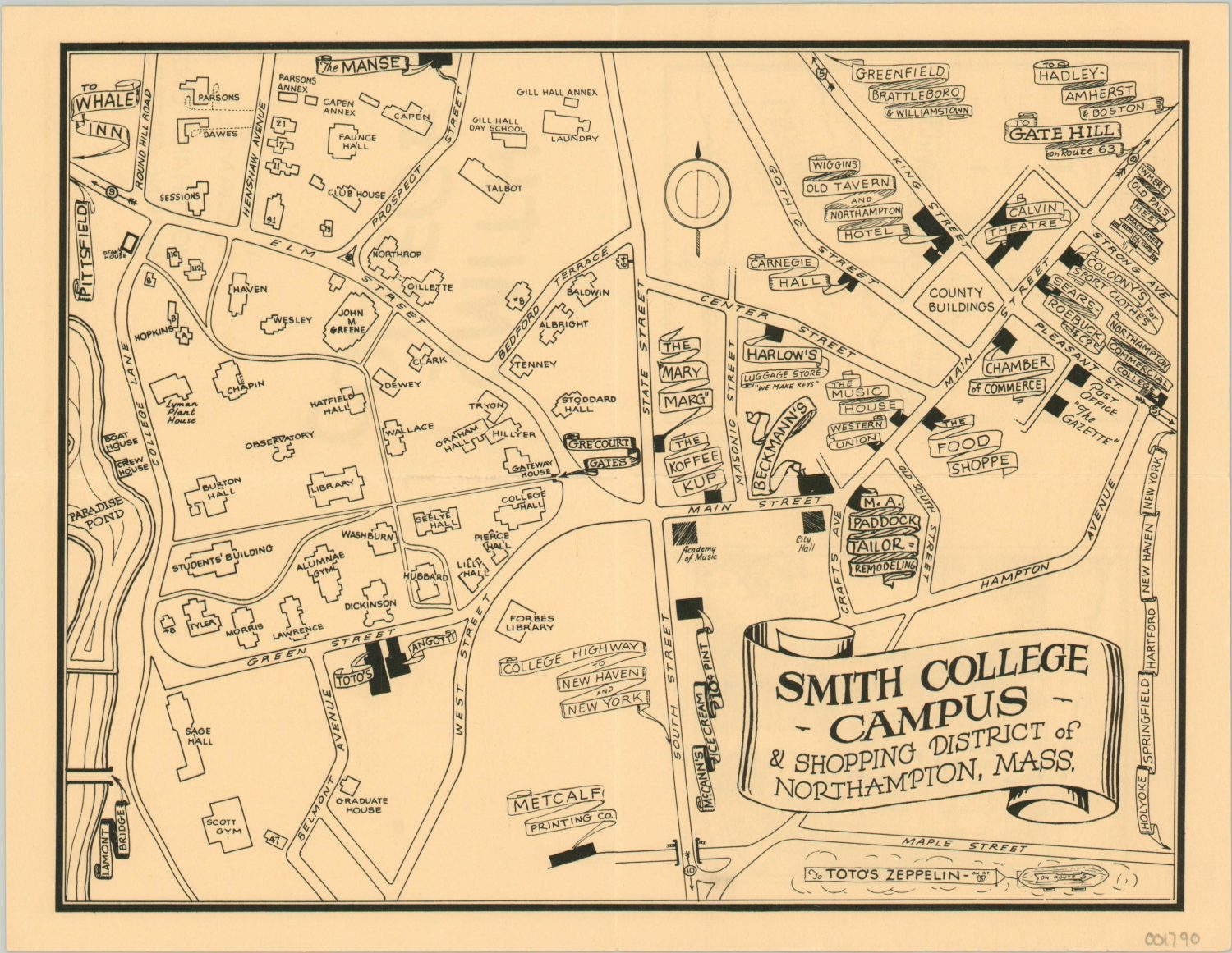 Smith College Campus & Shopping District of Northampton, Mass. | Curtis ...