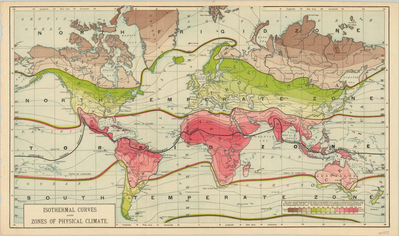 Isothermal Curves and Zones of Physical Climate | Curtis Wright Maps