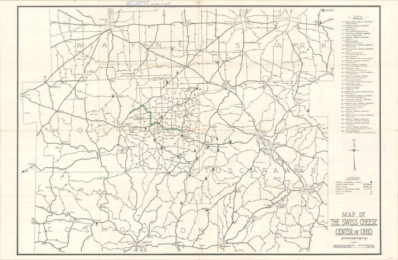 Map of the Swiss Cheese Center of Ohio - Curtis Wright Maps