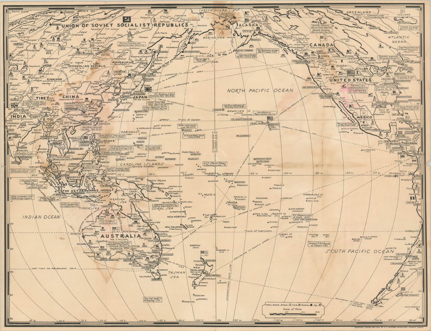 Dated Events War Map | Curtis Wright Maps
