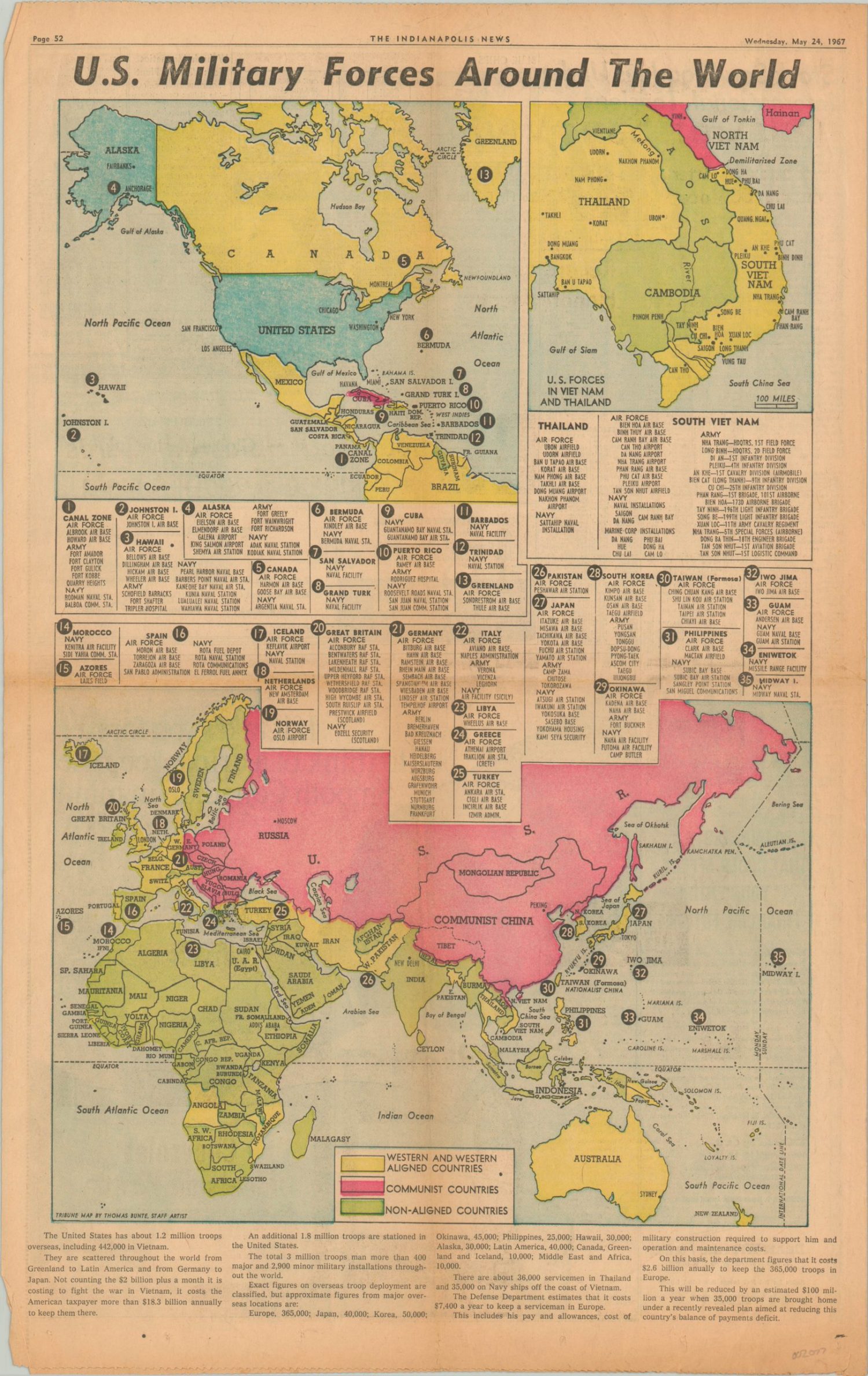 U.S. Military Forces around the World - Curtis Wright Maps
