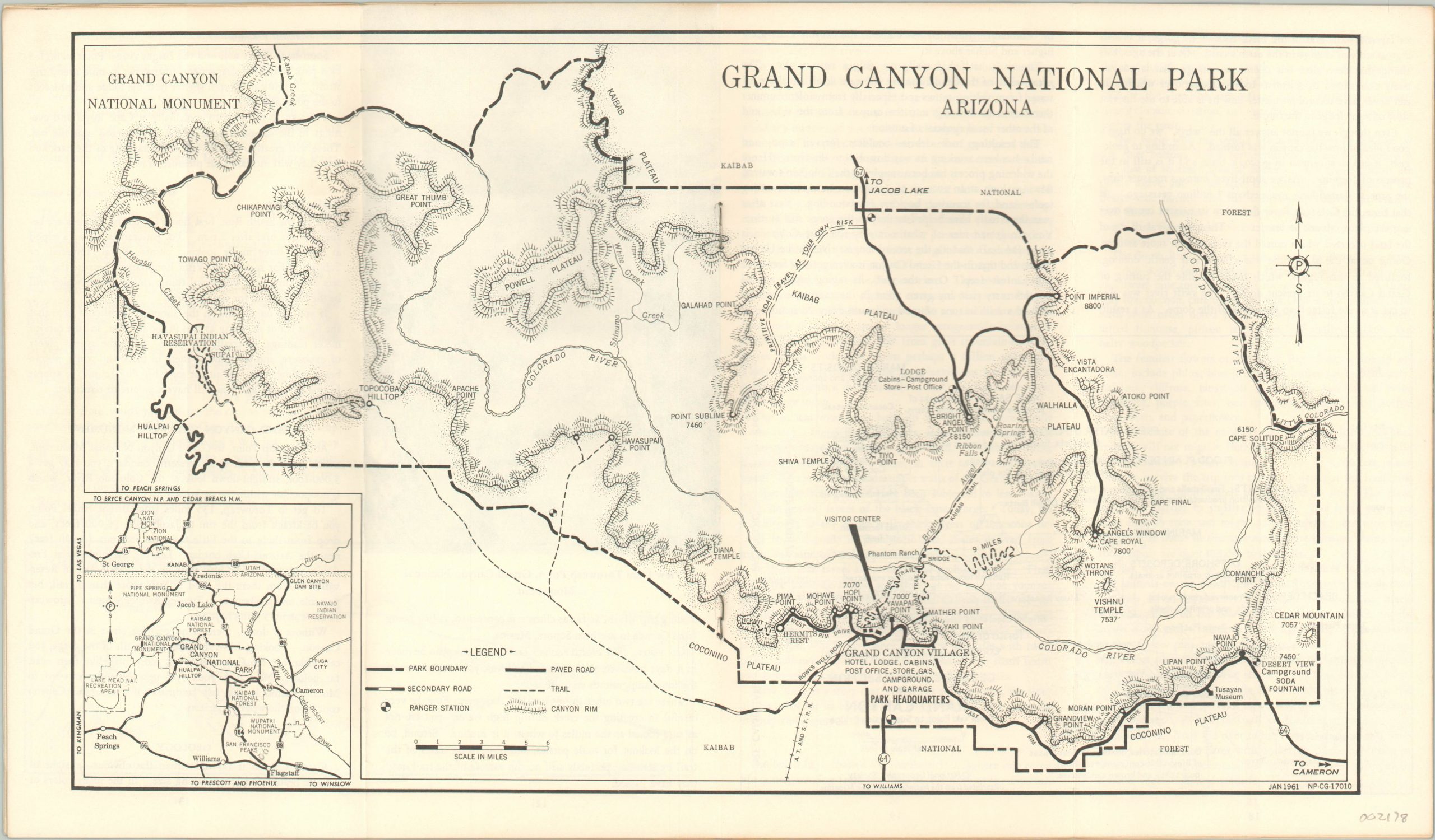 Grand Canyon National Park Arizona - Curtis Wright Maps