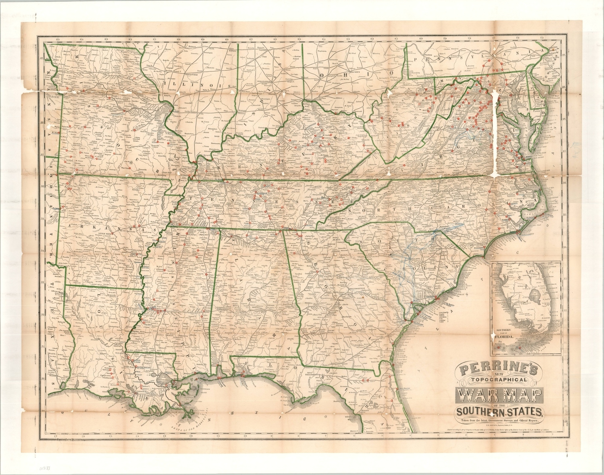 Civil War Maps North And South Border