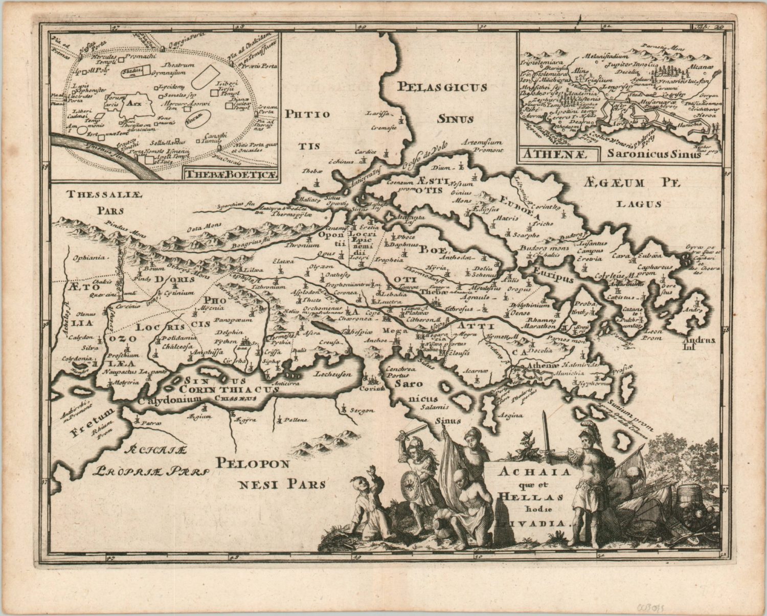 Achaia quae et Hellas hodie Livadia - Curtis Wright Maps