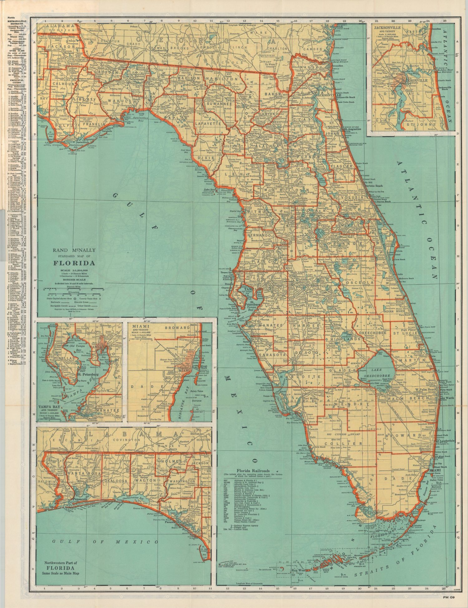 Rand McNally Pocket Maps of Florida - Curtis Wright Maps