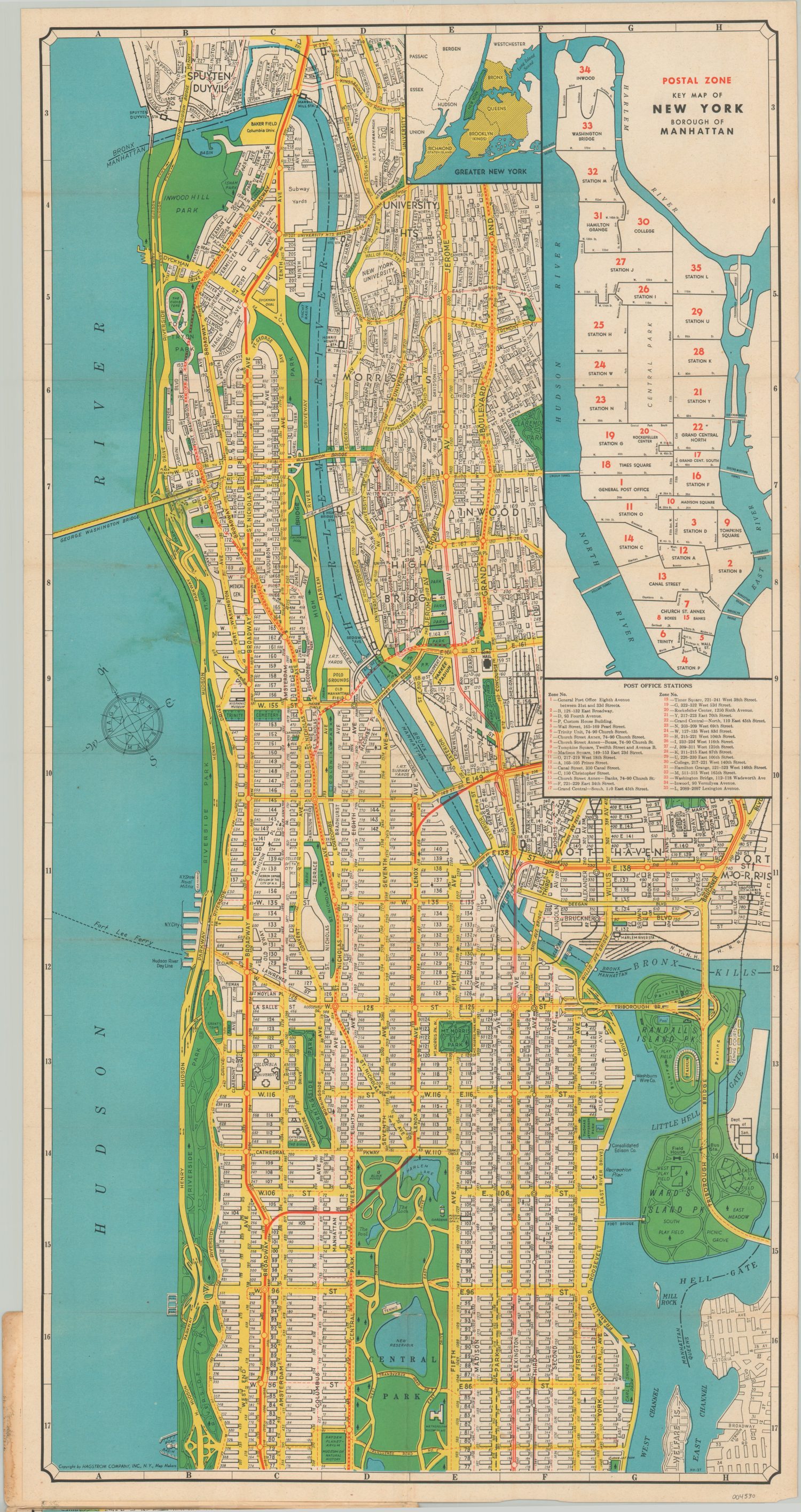 Hagstrom's Map of New York City - Curtis Wright Maps