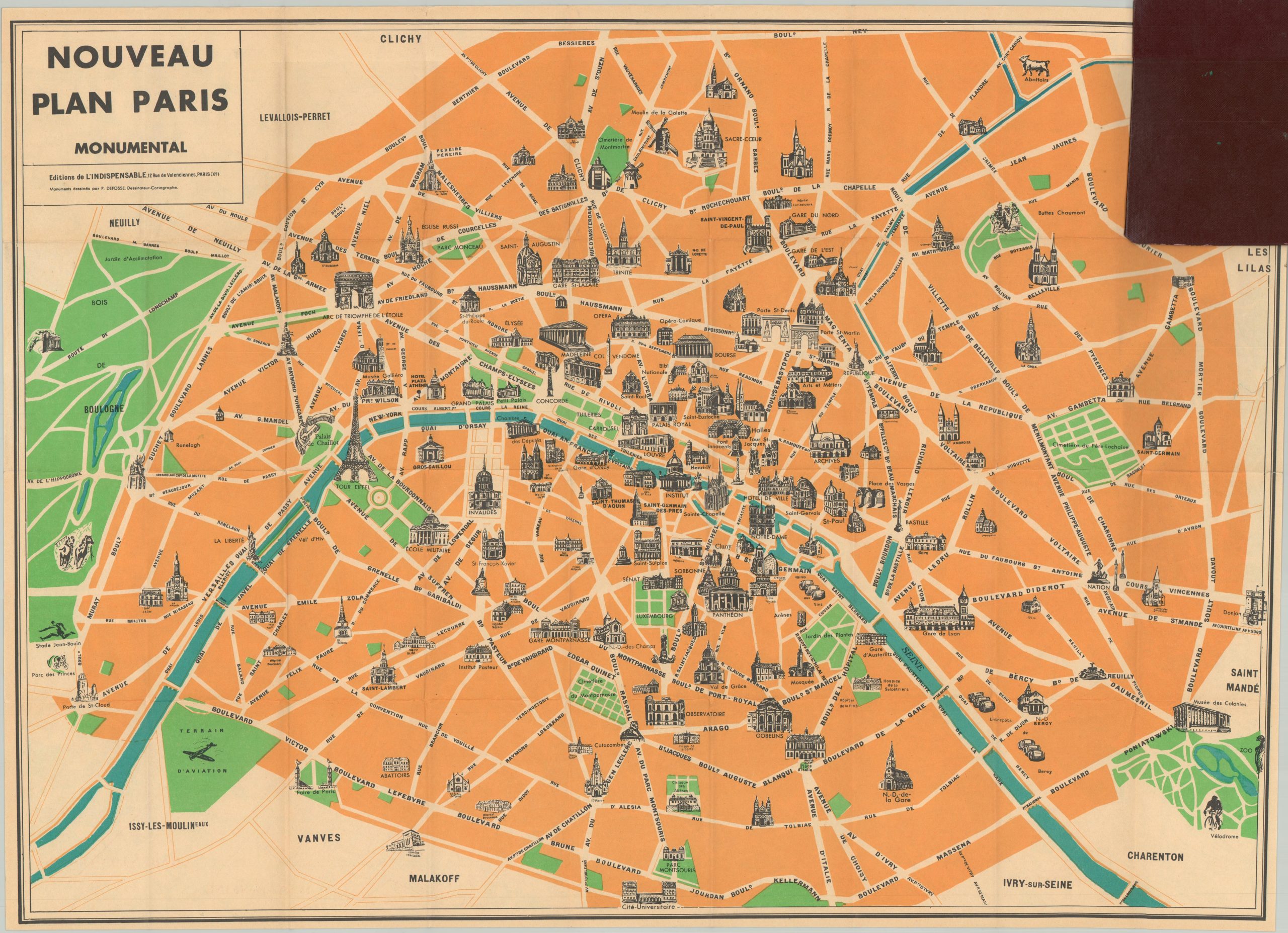 Plan de Paris - Curtis Wright Maps