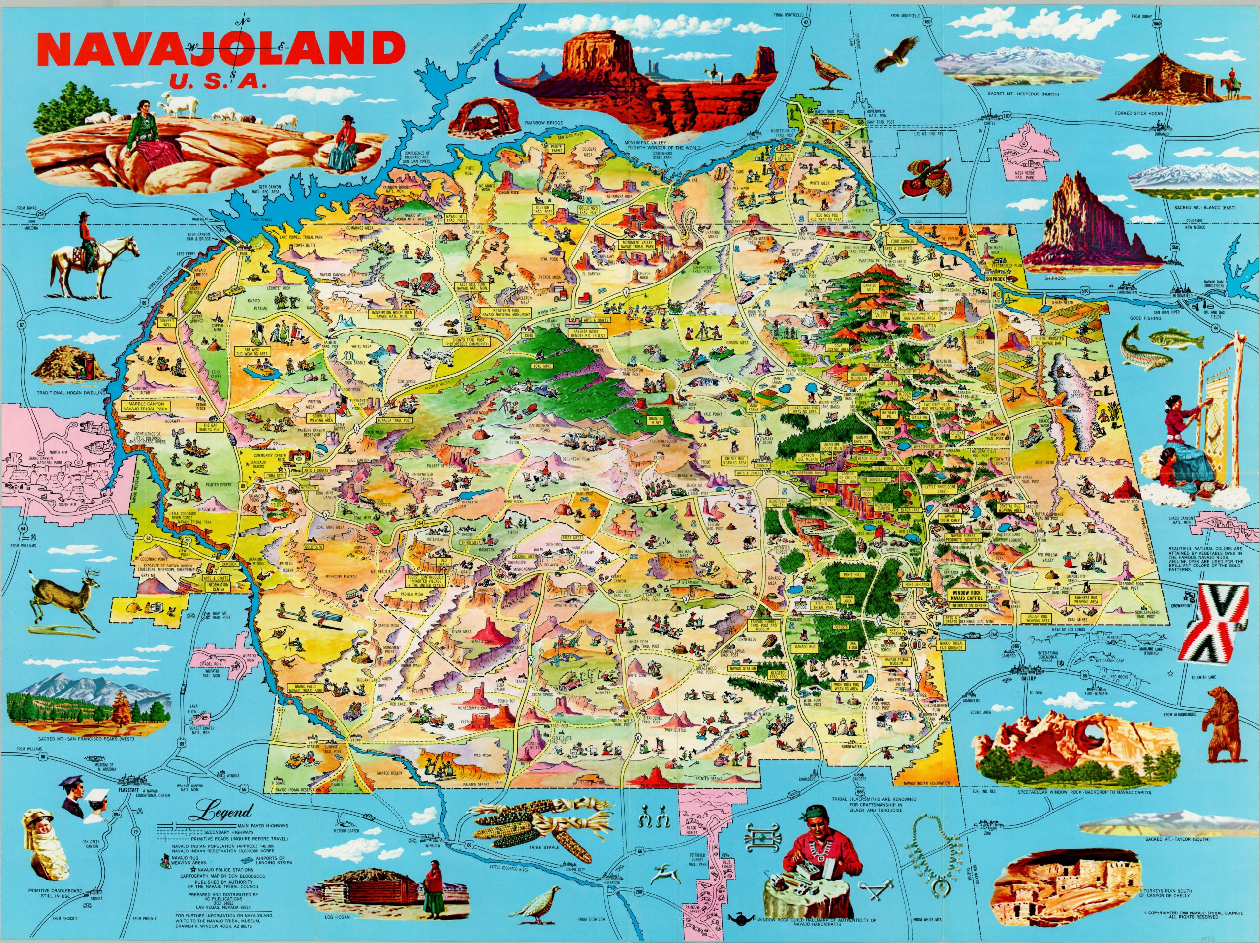 Navajoland U.S.A. - Curtis Wright Maps