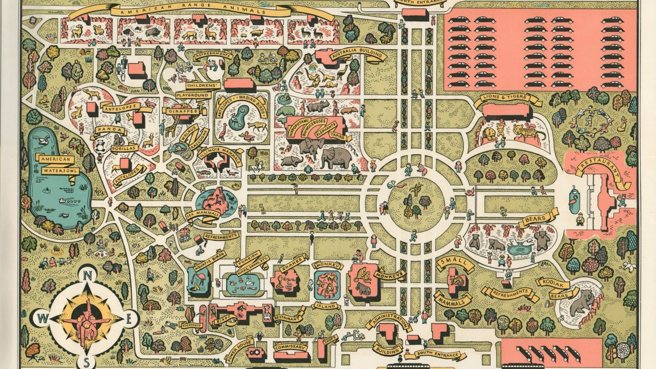 Official Map of the Chicago Zoological Park [with guidebook] - Curtis ...