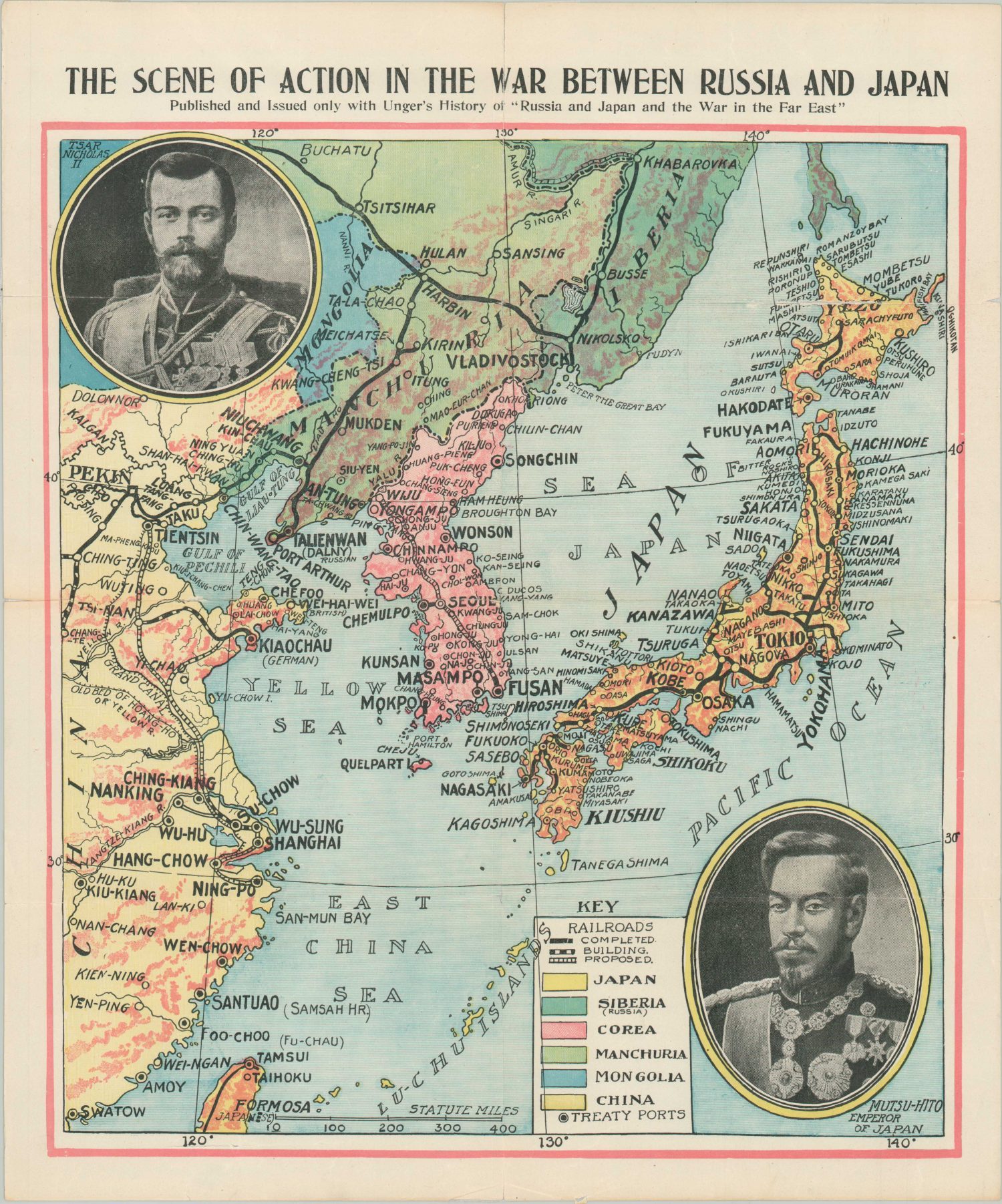 The Scene of Action in the War Between Russia and Japan - Curtis Wright Maps
