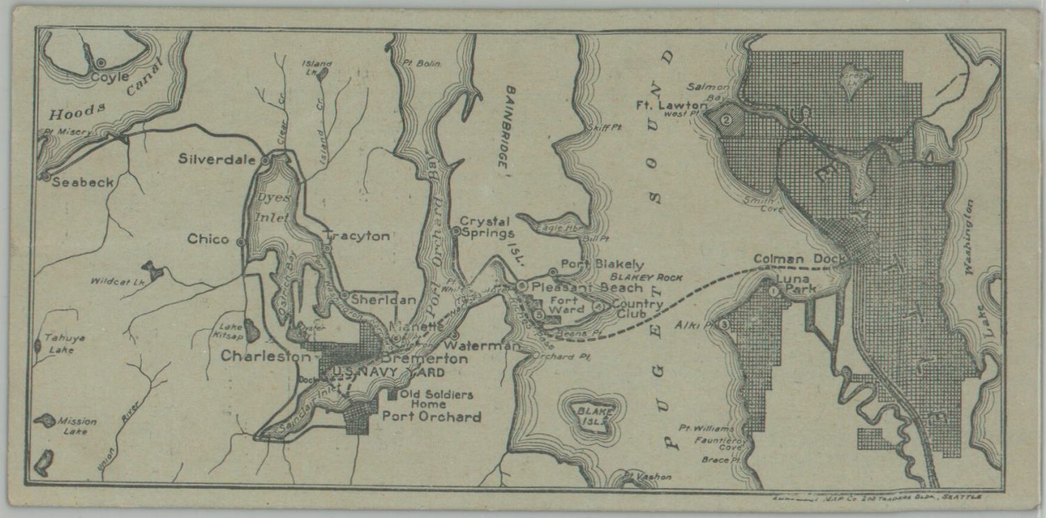 Navy Route Card [Puget Sound Naval Shipyard] - Curtis Wright Maps