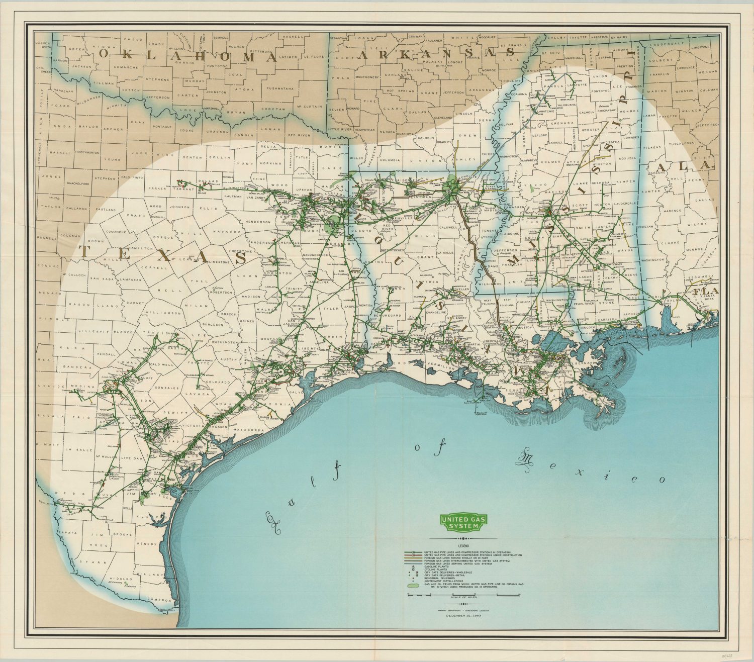United Gas System - Curtis Wright Maps