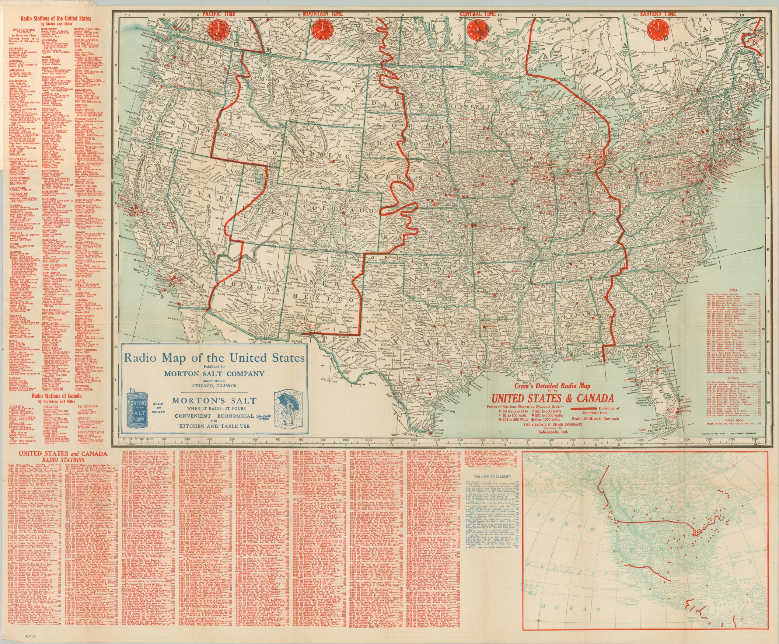 Radio Map of the United States - Curtis Wright Maps