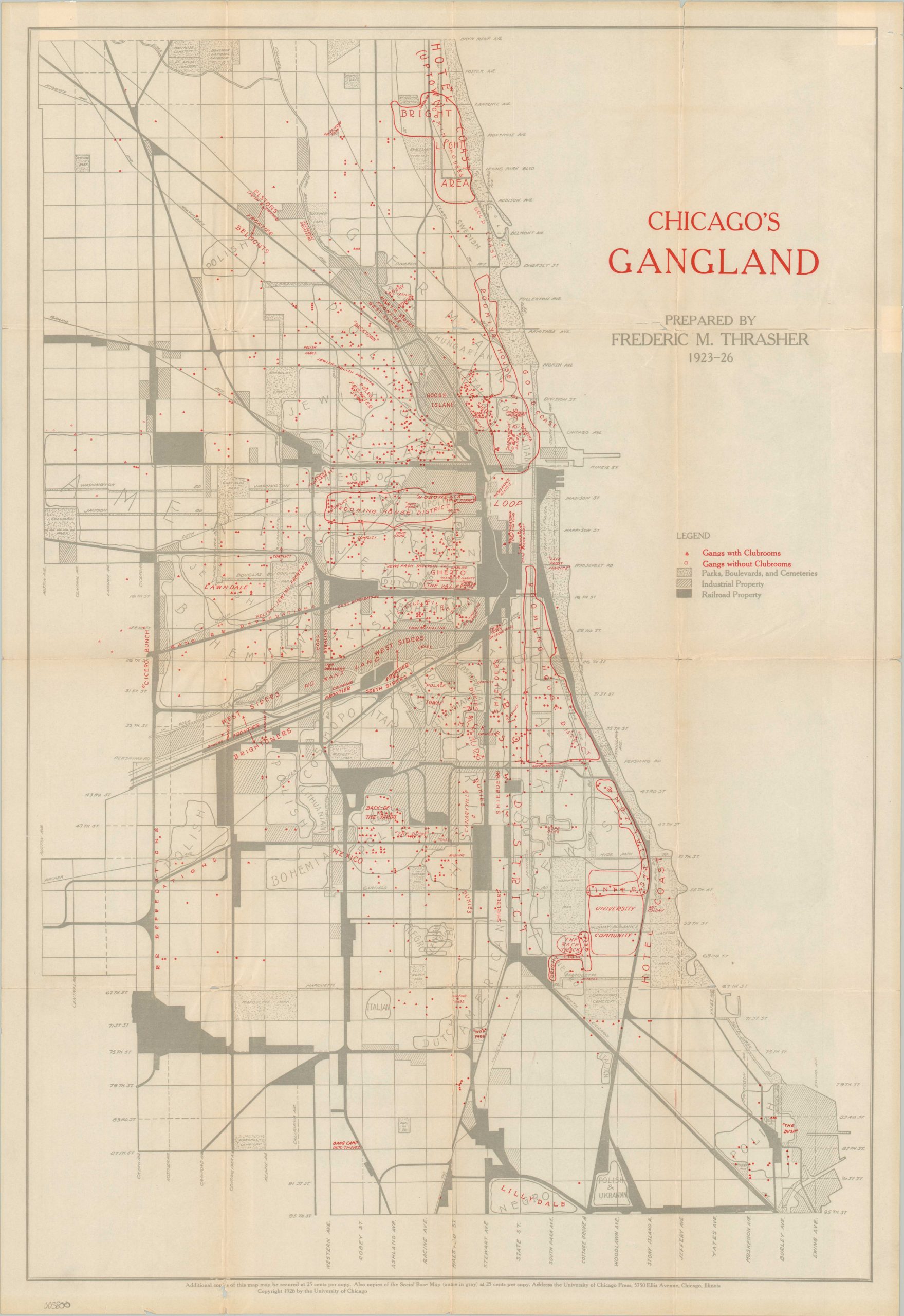 Chicago's Gangland - Curtis Wright Maps