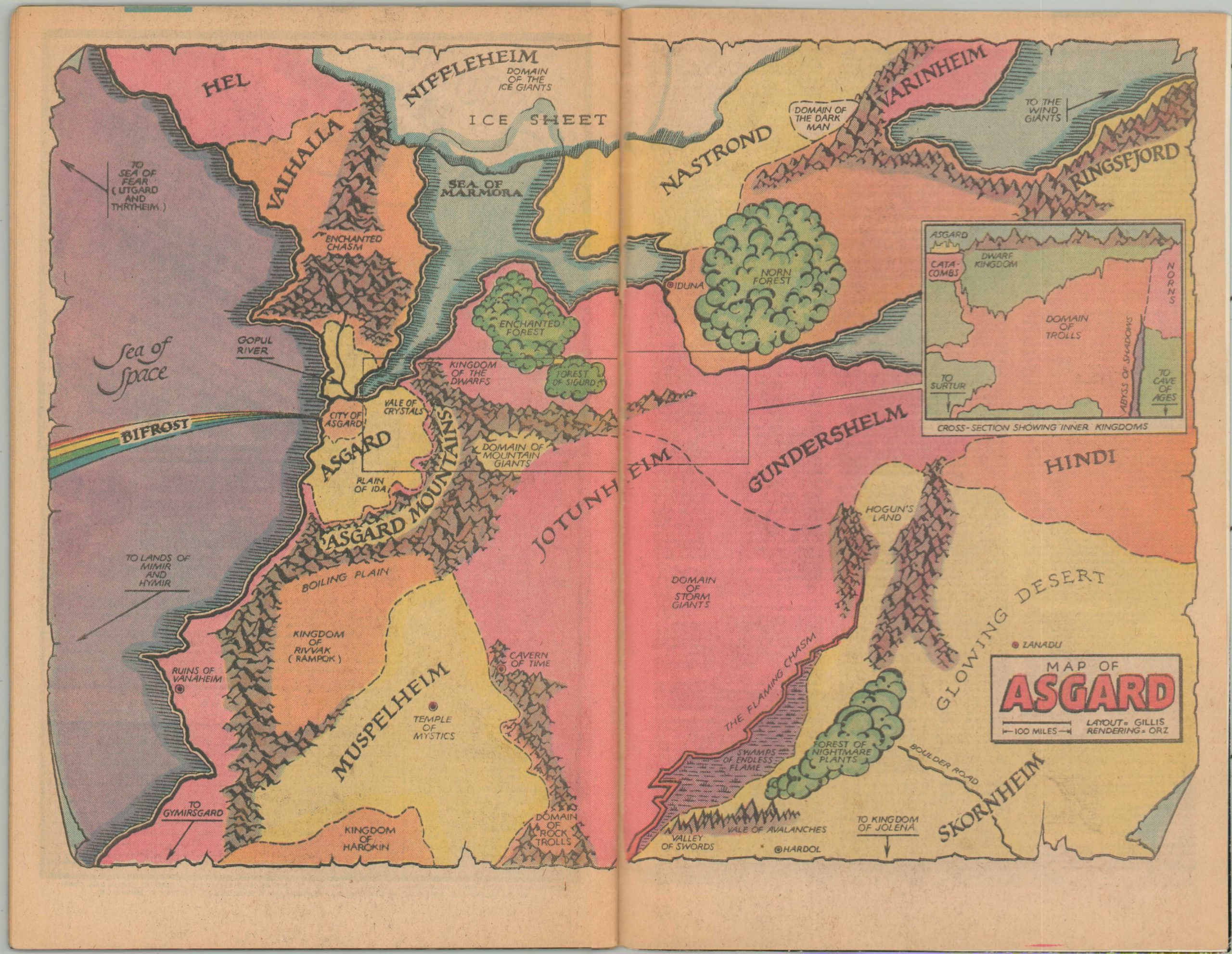 Map of Asgard - Curtis Wright Maps
