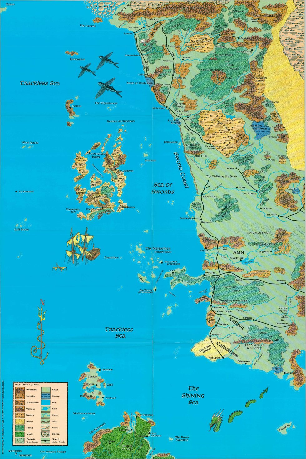 [Dungeons & Dragons Sword Coast Map] - Curtis Wright Maps